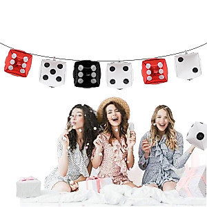 Large Dice Balloons,12 Inch Cube Foil Balloons,Dice Party Decorations,Inflatable Dice 4D Aluminum Mylar Balloon for Game Night Las Vegas Birthday Graduation Prom Party Supply (Mix 9pcs)