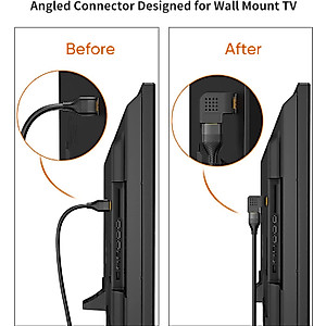 CableCreation Mini HDMI to HDMI Cable 6FT + HDMI Adapter Male to Female 2Pack 90 and 270 Degree Converter