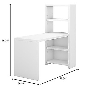 Bush Business Furniture Echo Craft Table, 56W, Pure White