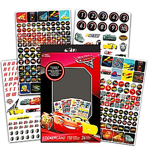 Disney/Pixar Cars Stickers & Tattoos Party Favor Pack (Bundle with Over 400 Stickers & 75 Temporary Tattoos)