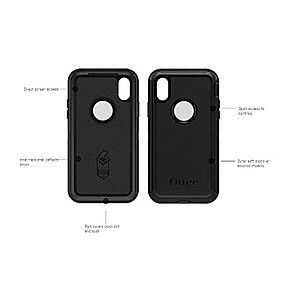 OtterBox DEFENDER SERIES SCREENLESS Case Case for IPhone Xs & IPhone X - Retail Packaging - BLACK
