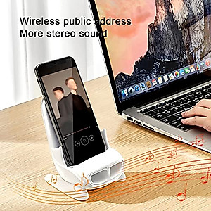 Portable Mini Chair Wireless Charger Supply Wireless Charging Station Phone Stand Holder Bracket Fast Wireless Charging Stand with Musical Speaker Function for All Phones