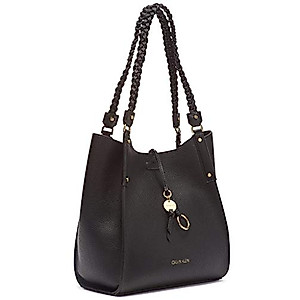 Calvin Klein Shelly Rocky Road Novelty Tote, Black/Gold