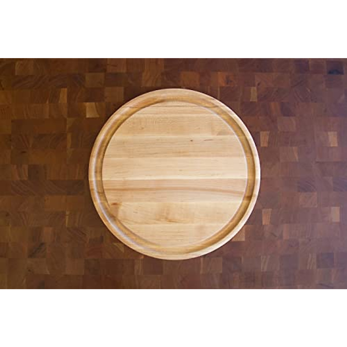John Boos Block CB1051-1M1515175 Maple Wood Round Cutting Board with Juice Groove, 15 Inches Round x 1.5 Inches