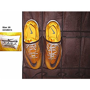 Roomganize Large Shoe Organizer, Sneaker Rack, for Men's Big Shoes (Bison Brown)