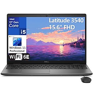 Dell 2024 Latitude 3000 3540 15.6" FHD Business Laptop Computer, 13th Gen Intel 10-Core i5-1335U (Beat i7-1270P), 16GB DDR4 RAM, 256GB PCIe SSD, WiFi 6E, Bluetooth, FHD Camera, Windows 11 Pro