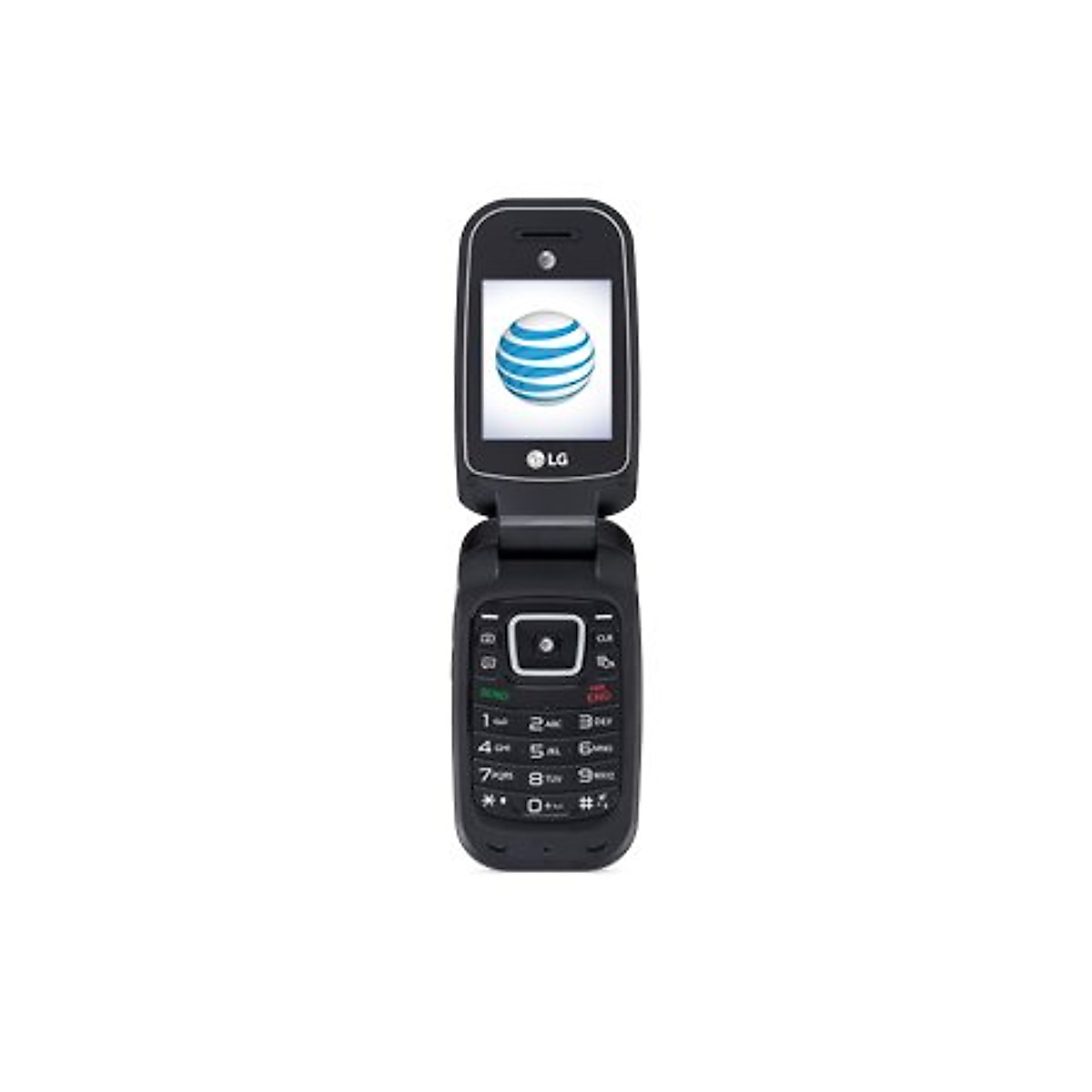LG B470 AT&T Prepaid Basic 3g Flip Phone, Black - Carrier Locked to AT&T