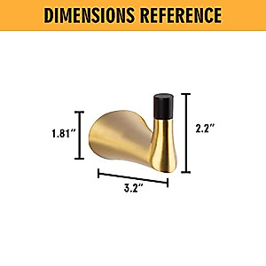 MsKorong Towel Hook, SUS304 Stainless Steel Coat Robe Clothes Hook, Hanging Wall Hook for Bathroom, Kitchen, Bedroom, 1 Pack