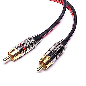 ukiism RCA to Speaker Wire Adapter, Speaker Bare Wire Cables to RCA Plugs Adapter Repair Speaker Cord for Speakers Amplifier Audio Video AV Receivers(2Pack, 1foot)