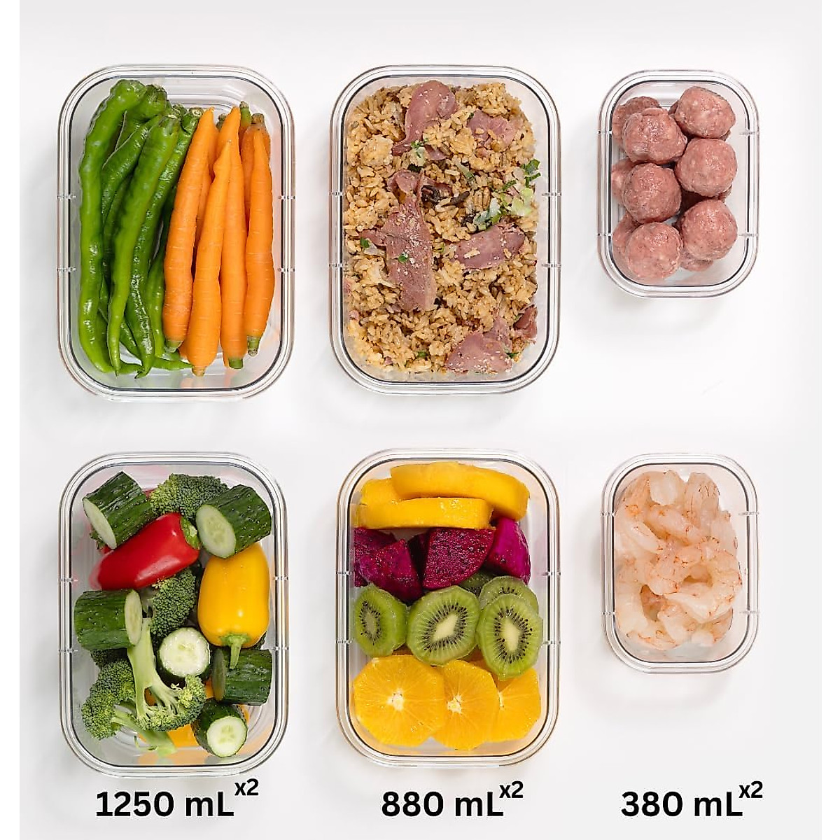 24/7 BAGS 6 Set Quad Lock Airtight Pantry Storage Containers, Leak Proof, BPA Free, Freezer Storage Safe, (Herbs, Tea, Spices, Coffee, Sugar, and More) 3 Sizes, 2 sets each