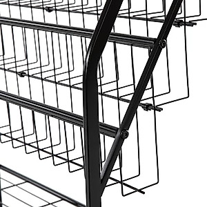 JAJADAH Kids Bookshelf, Large Black Bookcase, Large Capacity Books Toys Organizer for Studio/Den/Craft Room & Mailroom (Black)