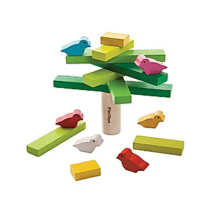 PlanToys Wooden Balancing Tree Learning Toy (5140) | Sustainably Made from Rubberwood and Non-Toxic Paints and Dyes