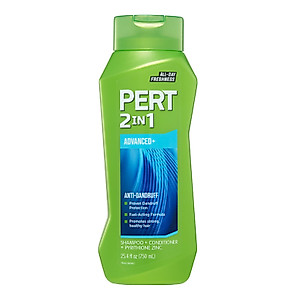 Pert Anti-Dandruff 2 in 1 Shampoo and Conditioner - Advanced Shampoo Conditioner with 2 Percent Salicylic Acid - Dandruff Shampoo with Zinc - 25.4 oz 4 Pack