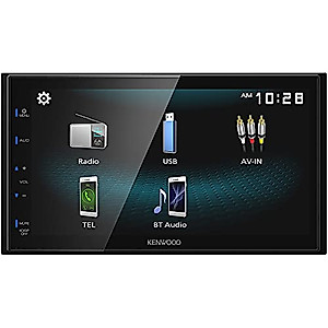 Kenwood DMX125 / DMX125BT / DMX125BT 6.8 Digital Multimedia Receiver with Bluetooth | Plus Kenwood CMOS-130 Rearview Camera with Universal Mounting Hardware