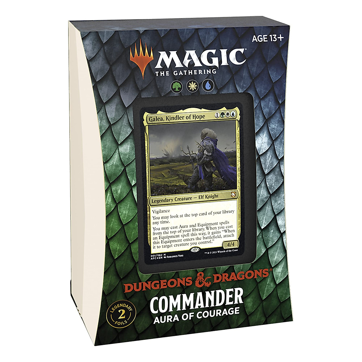Magic: The Gathering Adventures in the Forgotten Realms Commander Deck – Aura of Courage (Green-White-Blue)