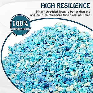 Frienda 10lbs Shredded Memory Foam Filling Multi Color Filler Foam Refill Soft Bean Bag Filler Pillow Stuffing for Pillow Cushion Dog Bed Chairs Arts Crafts Beanbag Sofa