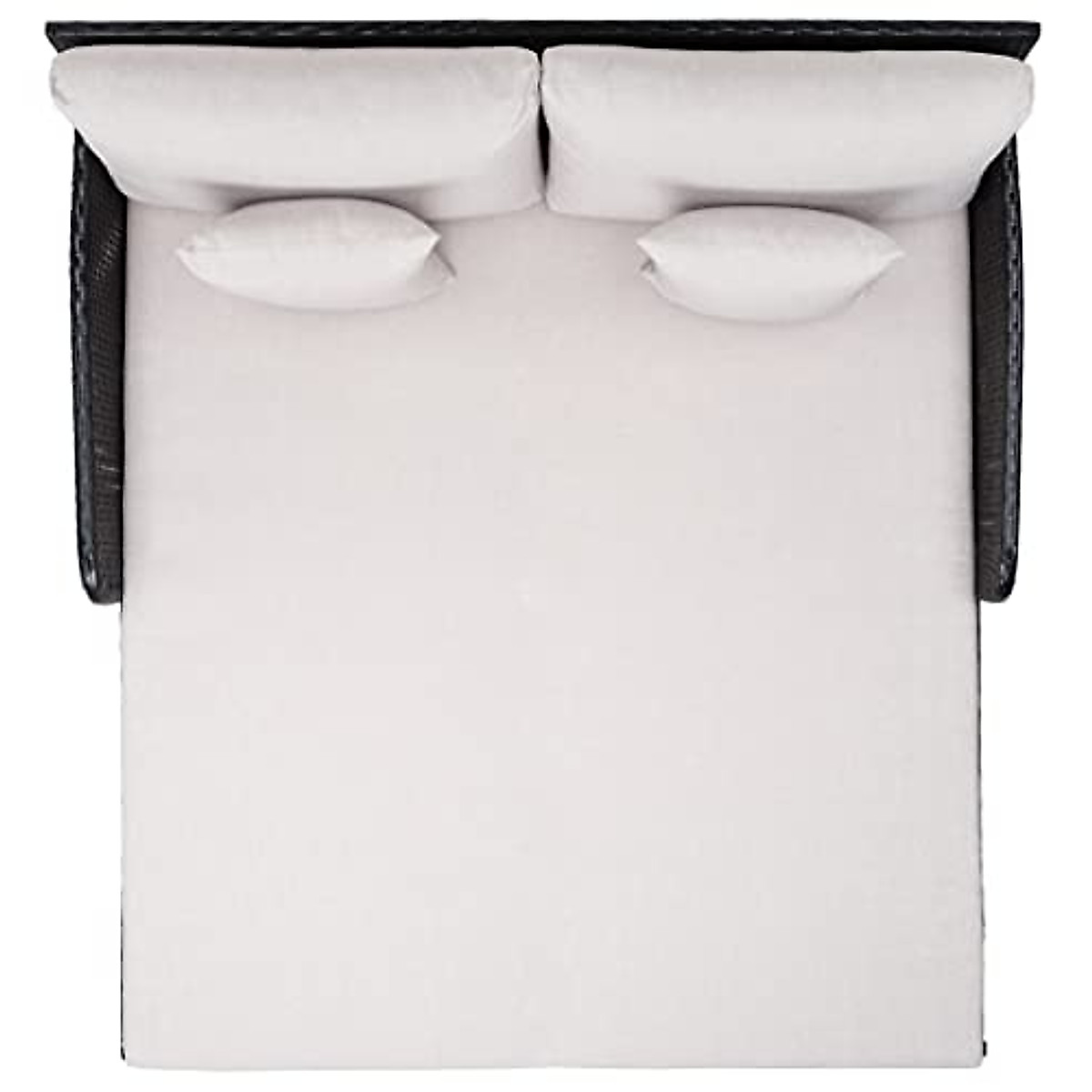 Safavieh Outdoor Collection PAT7500 Daybed, Black/Light Grey