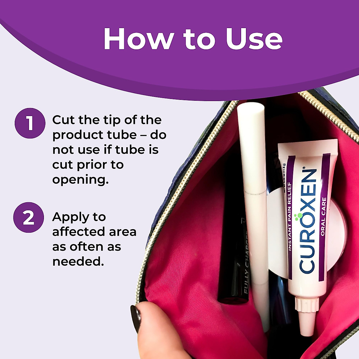 CUROXEN Mouth Sore Relief, Made with All-Natural Ingredients Including Olive Oil, Calendula, Beeswax, Clove Essential Oil, and Cinnamon Oil, Gluten-Free - 0.42 oz