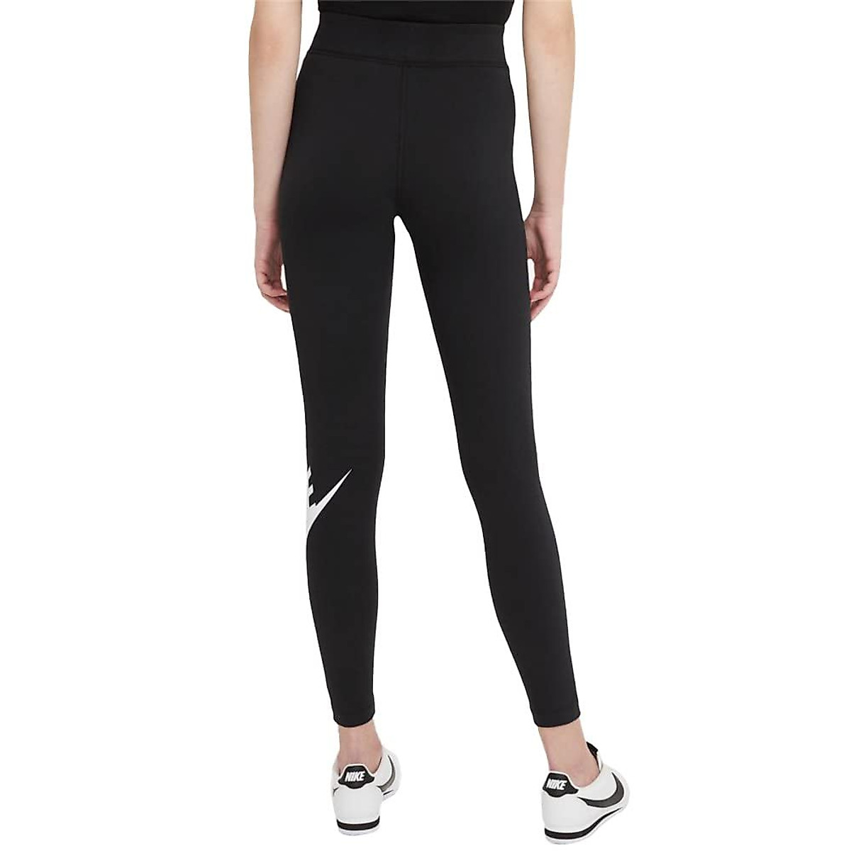 Nike Sportswear Essential Women`s Plus Size High-Waisted Leggings (as1, Alpha, 3X, Plus, Regular, Black(DC6950-010)/W, 3X, Regular)