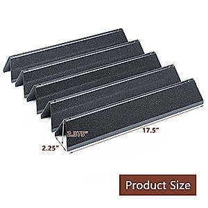 QuliMetal 17.5 Inch Flavorizer Bars for Weber Genesis 300 310 E310 E320 E330 S310 S320 S330 Grills with Front Controls Knobs, Porcelain Steel Heat Plates for Weber Genesis Grill Parts 7620 7621