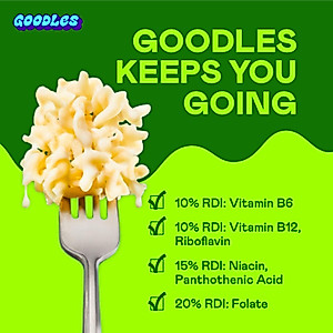 Goodles Vegan Is Believin’ Mac & Cheese 12-Pack, 5.25oz - 12g Protein, 7g Fiber with Prebiotics, 21 Nutrients - Kosher and Clean Label Certified