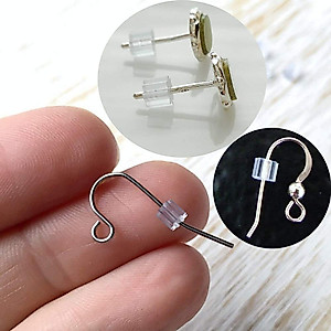 Clear Earring Backs, 1000PCS Earring Stoppers, Hypo-allergenic Jewelry Accessories, Silicone Earring Backing Replacements