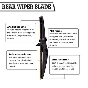 Rear Wiper Arm Blade Nut Set Replacement for Toyota 4Runner 2003-2009,Rear Wiper Cover Accessories Assembly, Wiper Cap Set for Back Windshield Window 852413531