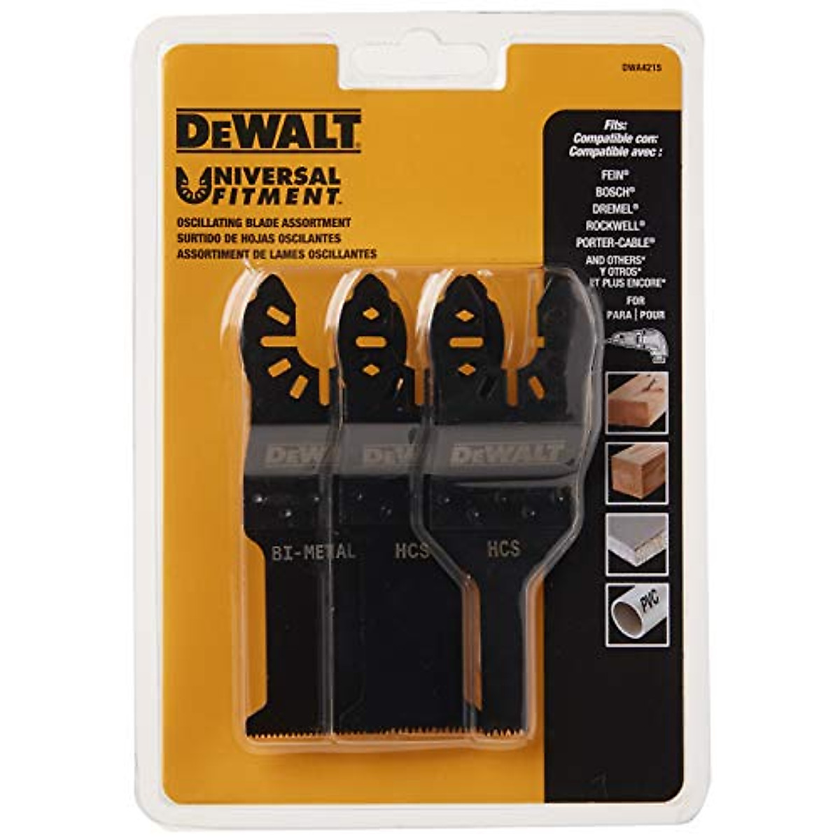 DEWALT Oscillating Tool Blades Set, 3-Piece (DWA4215)