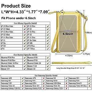 OIDERY Small Crossbody Phone Bags Cellphone Wallet Purse for Women with Credit Card Slots
