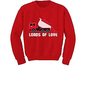 Tractor Valentines Sweatshirt Girls Boys Toddlers Kids Dinosaur Sweater Style 5T Red