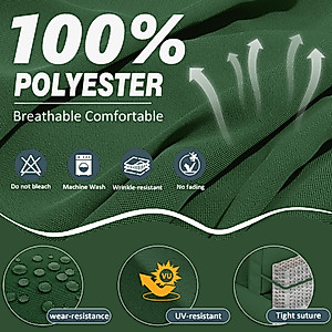 Pakunoda 9 Pack Patio Cushion Covers Outdoor Patio Cushions Covers Replacement Waterproof with Zipper for 5 Pcs Patio Furniture Set, Covers Only,Green