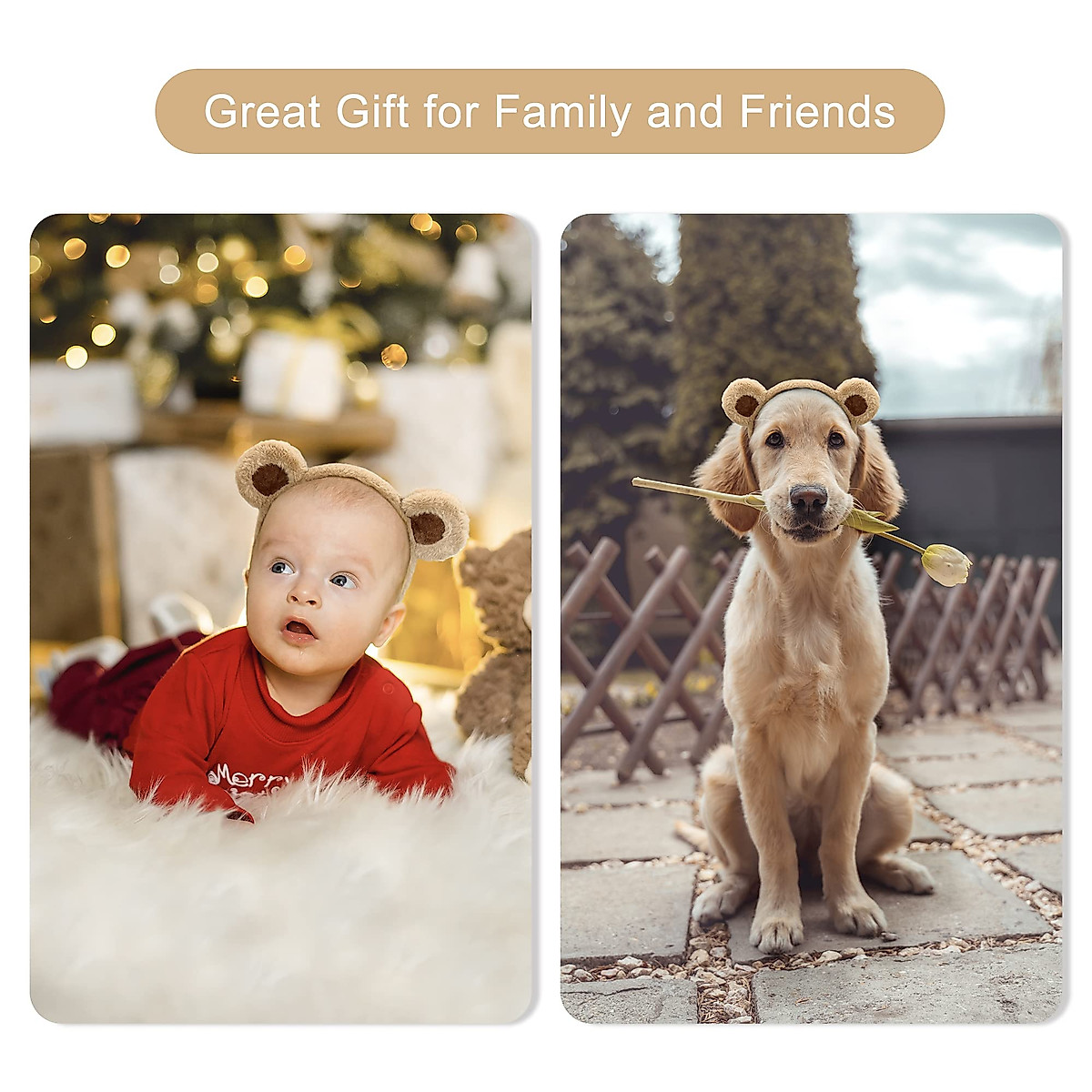 Beviliu Bears ear headband 3 Pack