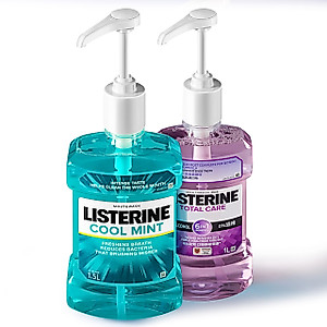 Pump Dispenser, Made to Fit Listerine 1.5 or 1 Liter Bottles [Package Includes 1 Pump]