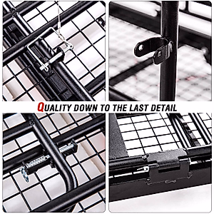 Hitch Mount Basket Foldable Storage Steel Cargo Carrier Rack, Fits 2 Trailer Mounted Hitches- USPTO Patent Pending