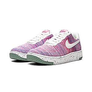 Nike Women's Air Force 1 Crater Low Flyknit Shoes, Fuchsia Glow White Pink Blast Violet, 8.5