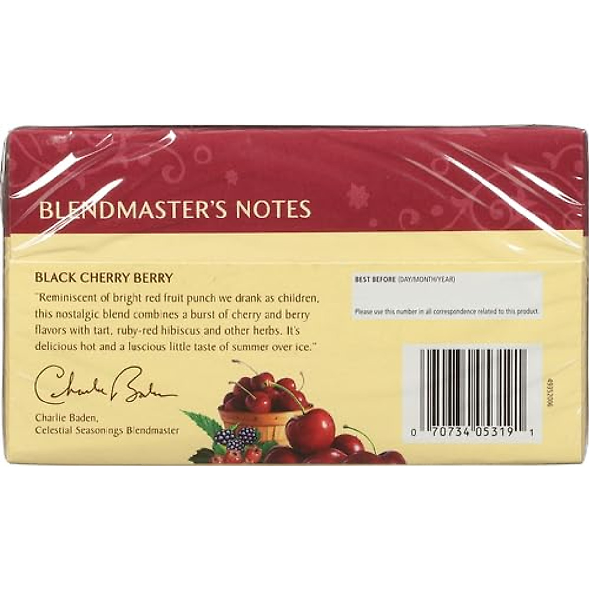 Celestial Seasonings Black Cherry Berry Tea, 20 ct