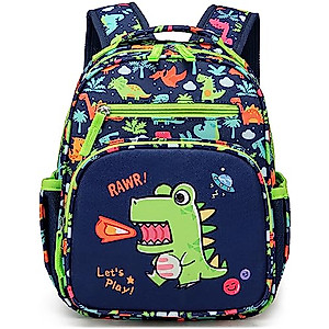 SunForMorning Toddler Backpack for Girls and Boys Children Kindergarten Preschool Bag Kids School Backpack with Chest Strap, Dinosaurs