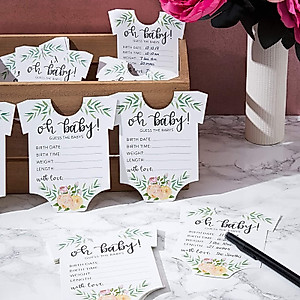 Sparkle and Bash Baby Shower Prediction Cards (5.6 x 5 in, 50 Pack)