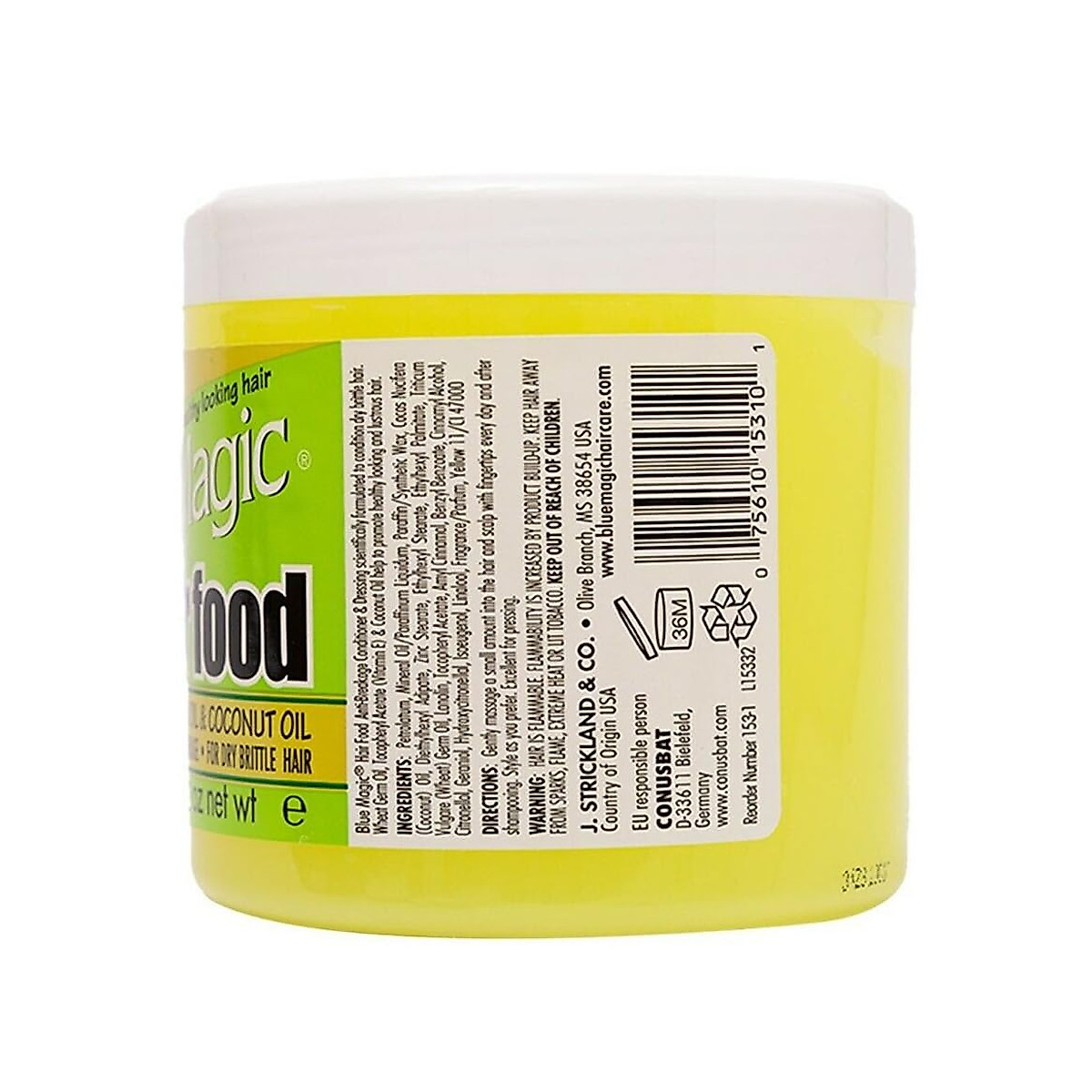 Blue Magic Hair Food BLMHFOO, Coconut, 12 Ounce