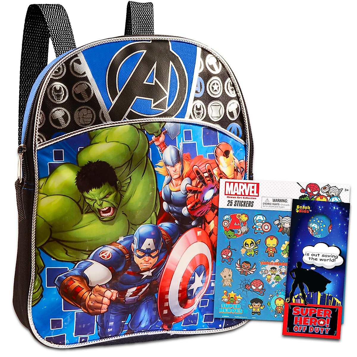 Marvel Avengers 11” Mini Toddler Preschool Backpack Featuring Spiderman, Iron Man, Captain America and More