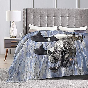 YUNIKER Blanket Loon Lake Duck Warm Super Soft Home Blanket Lightweight Plush Throw Blanket Microfiber Premium Sherpa Blanket for Couch Sofa Bed 80"" x60