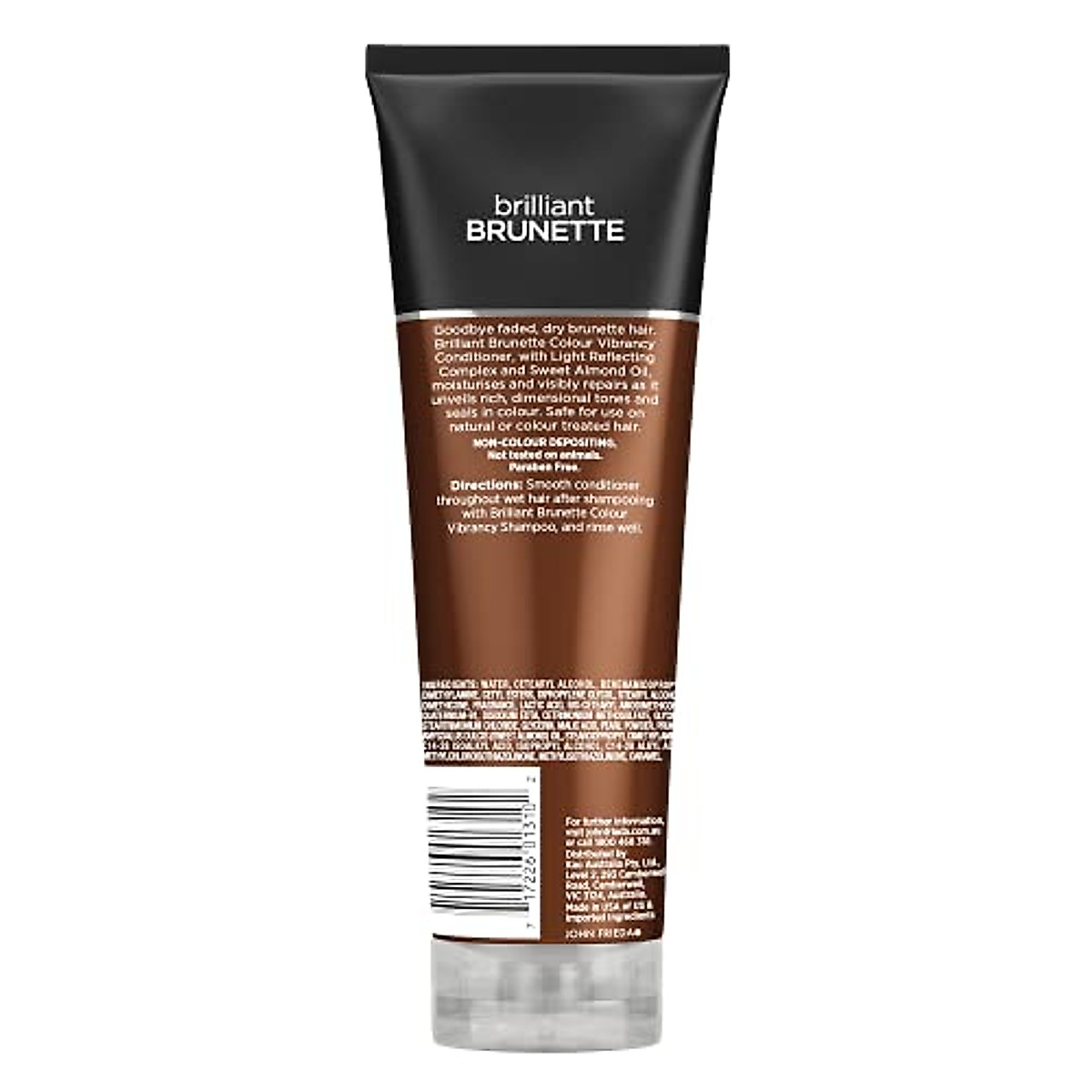 John Frieda Brilliant Brunette, Color Boosting Conditioner, Enhances and Protects Multi-Dimensional Tones, With Sweet Almond Oil to Rehydrate and Replenish Dry Hair, 8.45 Oz