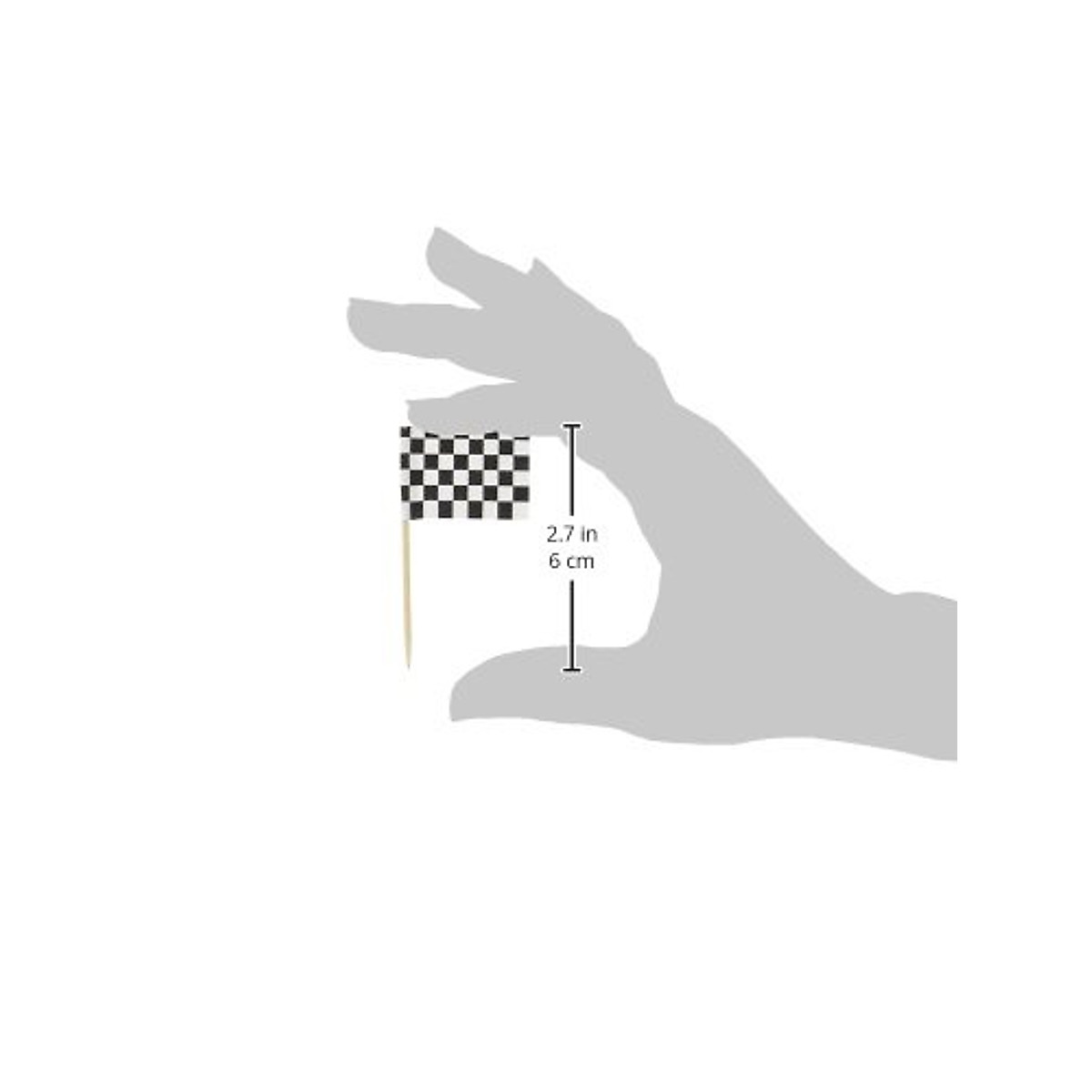 Beistle 50 Piece Checkered Racing Flag Party Food Picks For Race Car Party Sports Event