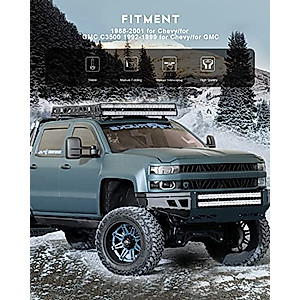 OCPTY Pair Set Towing Mirrors Manual Telescoping Side View Tow Mirror for 1988-1998 for Chevy for GMC CK 1500 2500 3500 (LH+RH)