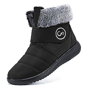 Women Snow Boots Winter Shoes with Fur Lined Warm Slip On Boots for Women Waterproof Booties Comfortable Outdoor Anti Slip Shoes