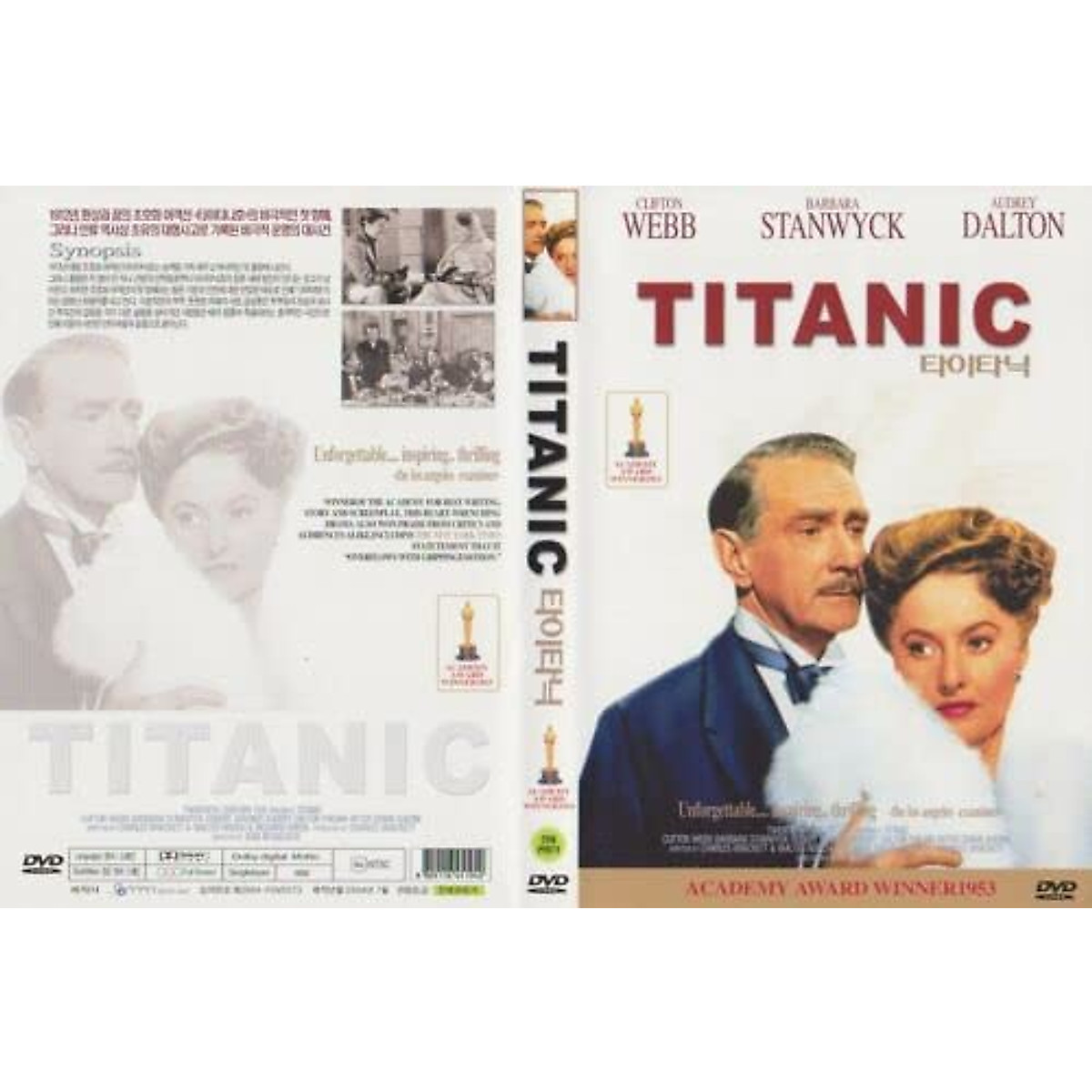 Titanic (1953) DVD Clifton Webb, Barbara Stanwyck; Language: English Subtitle: English, Korean