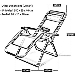 XZGDEN Lightweight Sun Lounger Camping Chairs Zero Gravity Reclining Garden Sun Lounger Chair with Adjustable Padded Headrest and Practical Cup Holder Portable Folding Recliner, Cushion Optional