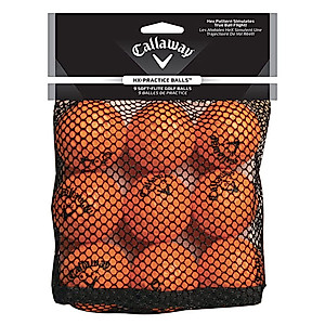 Calaway Callaway C10315 HX Soft Flight Practice Balls with Mesh Bag44 Orange Pack of 9