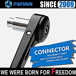 FENRIR CNC Aluminum Alloy Cafe Racer Black Motorcycle Bar End Mirrors Side 22MM 7/8" Inch Handlebar Mirror Universal Rear View For M8/M6 Standard Super Sport Naked Street Bike Cruiser Scooter Minimoto