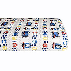 Thomas The Tank Standard Crib 3 Piece Toddler Bedding Set for Kids Soft Microfiber Reversible Comforter, Fitted Sheet & Pillowcase for Boys